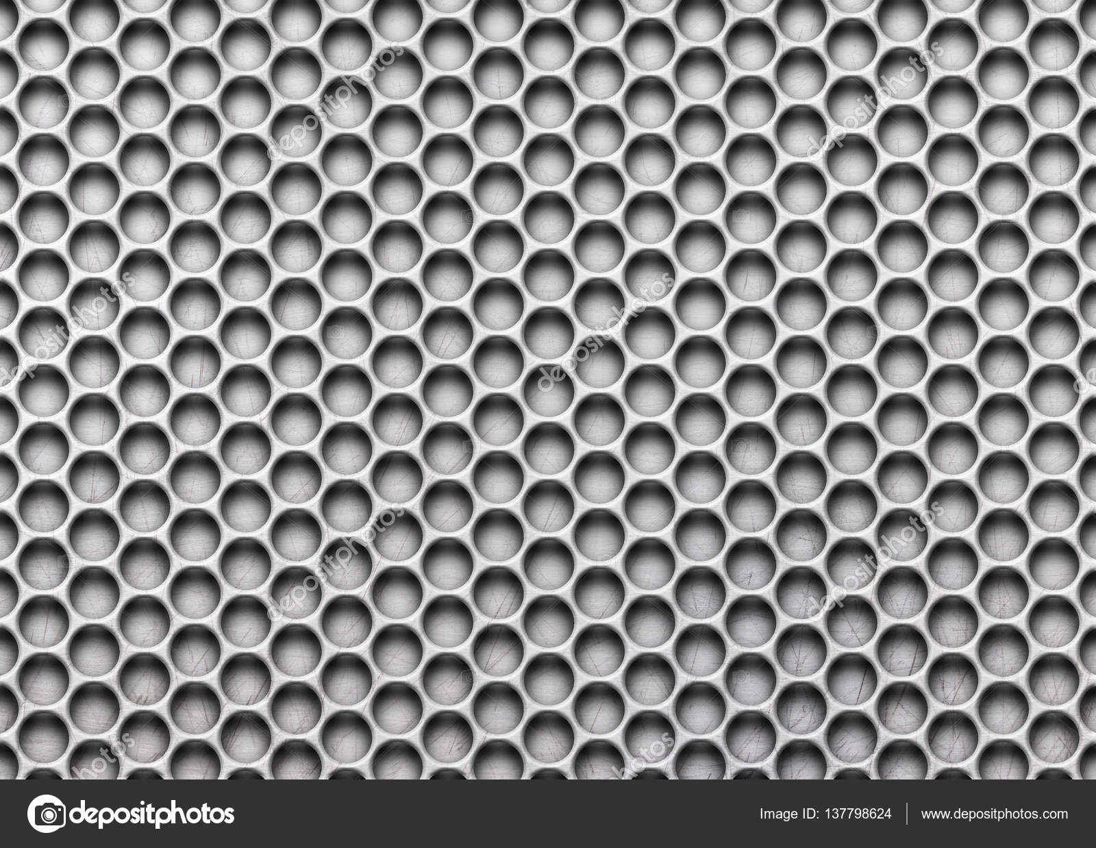 Metal mesh, perforated iron texture close-up. Background for des Stock ...