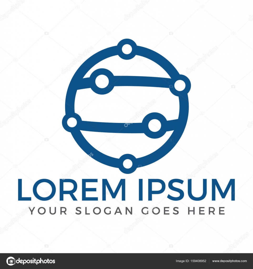 Networking and database connection vector logo design. Stock Vector ...