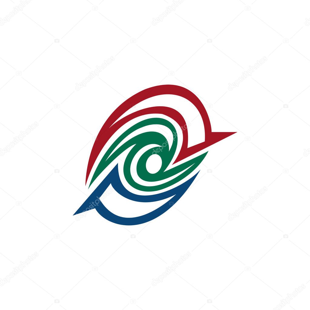 Logo de huracán o tornado. Logo de viento y tormenta. Giro y vector de ...