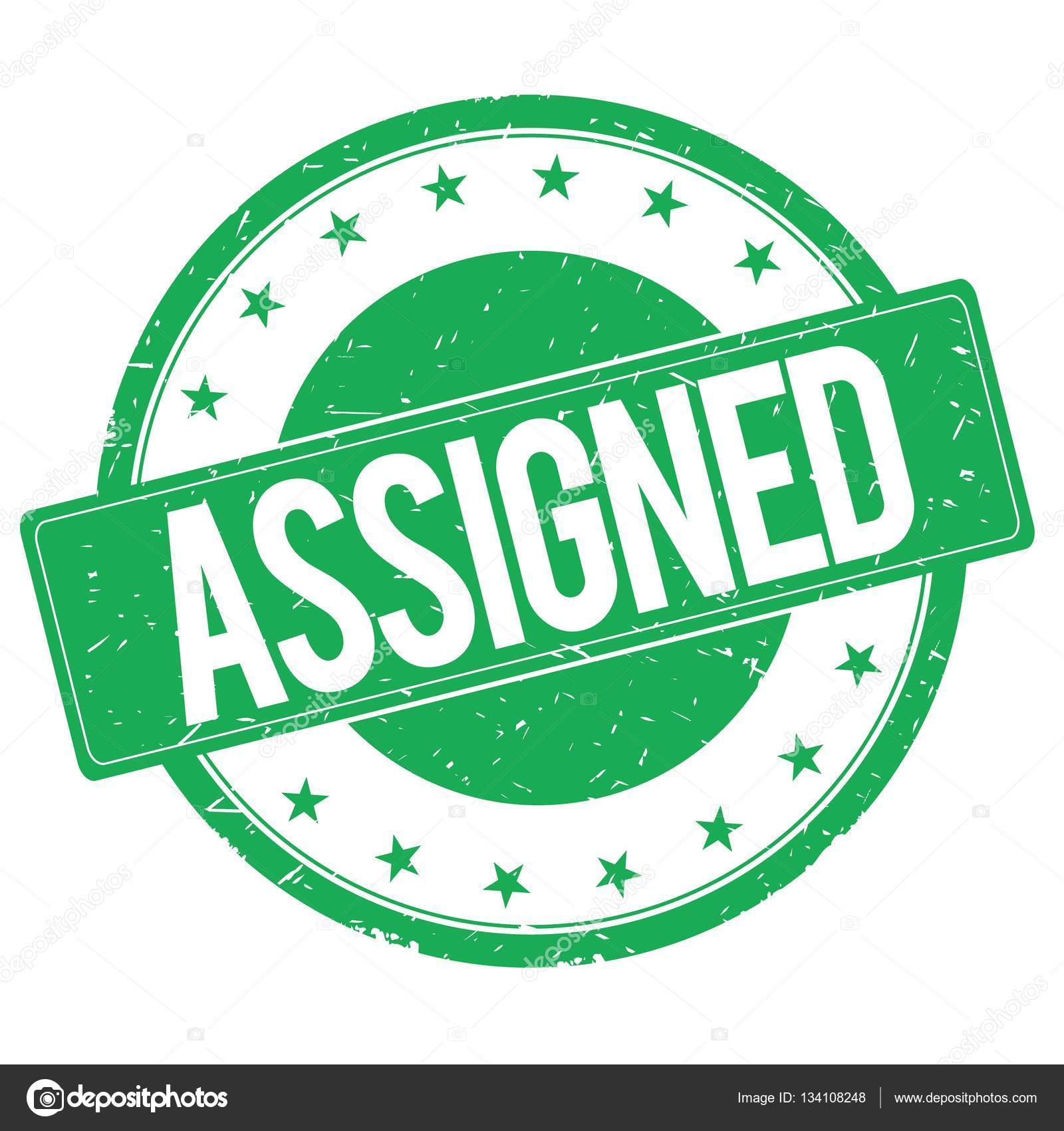 ASSIGNED stamp sign green — Stock Photo © ionutparvu #134108248