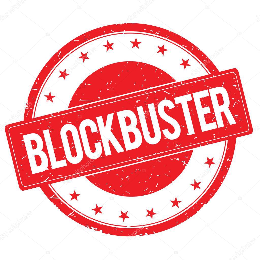 Blockbuster logo image | BLOCKBUSTER stamp sign red — Stock Photo ...