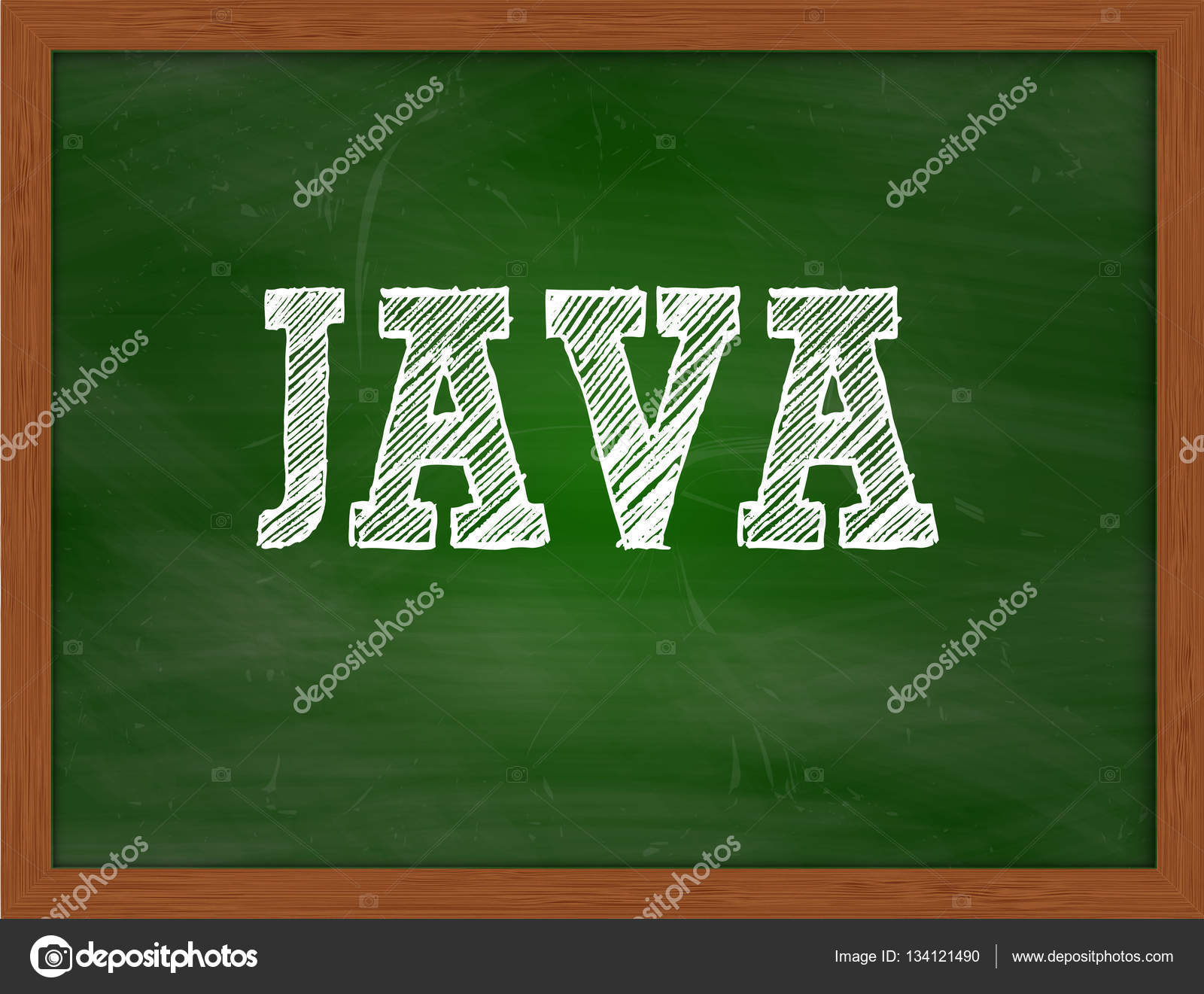 JAVA handwritten text on green chalkboard — Stock Photo © ionutparvu ...
