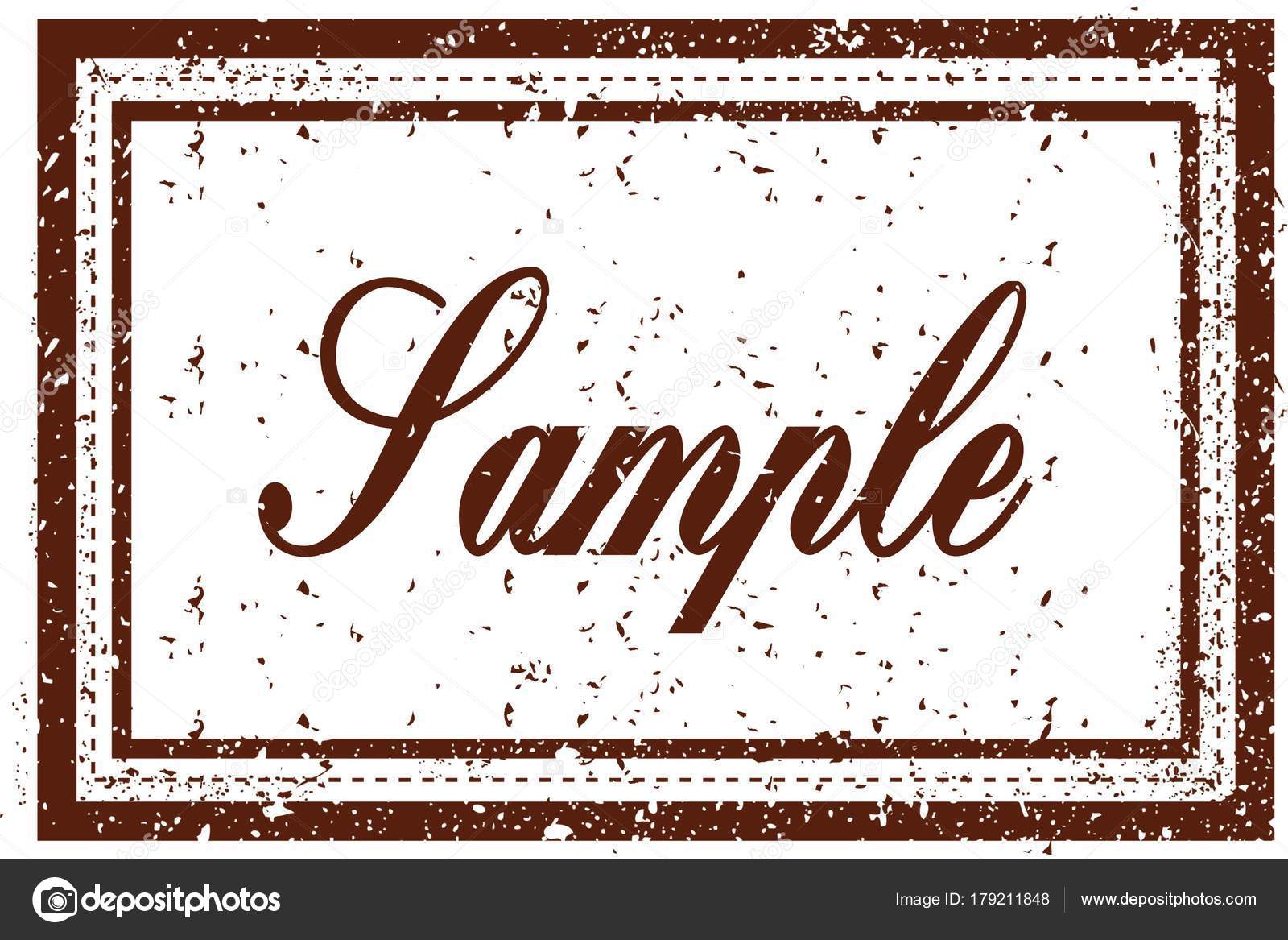 SAMPLE brown square distressed stamp — Stock Photo © ionutparvu #179211848