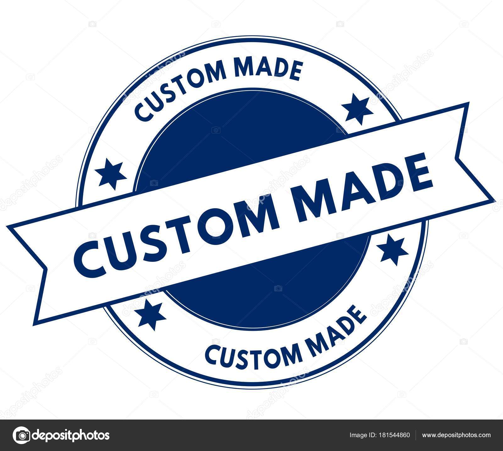 Blue CUSTOM MADE stamp. — Stock Photo © ionutparvu #181544860