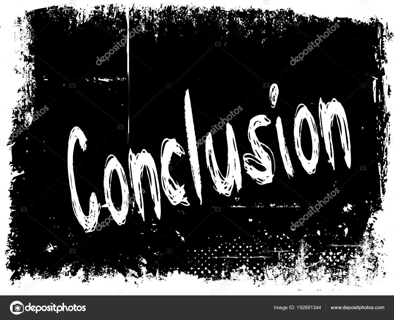 CONCLUSION on black grunge background. ⬇ Stock Photo, Image by ...