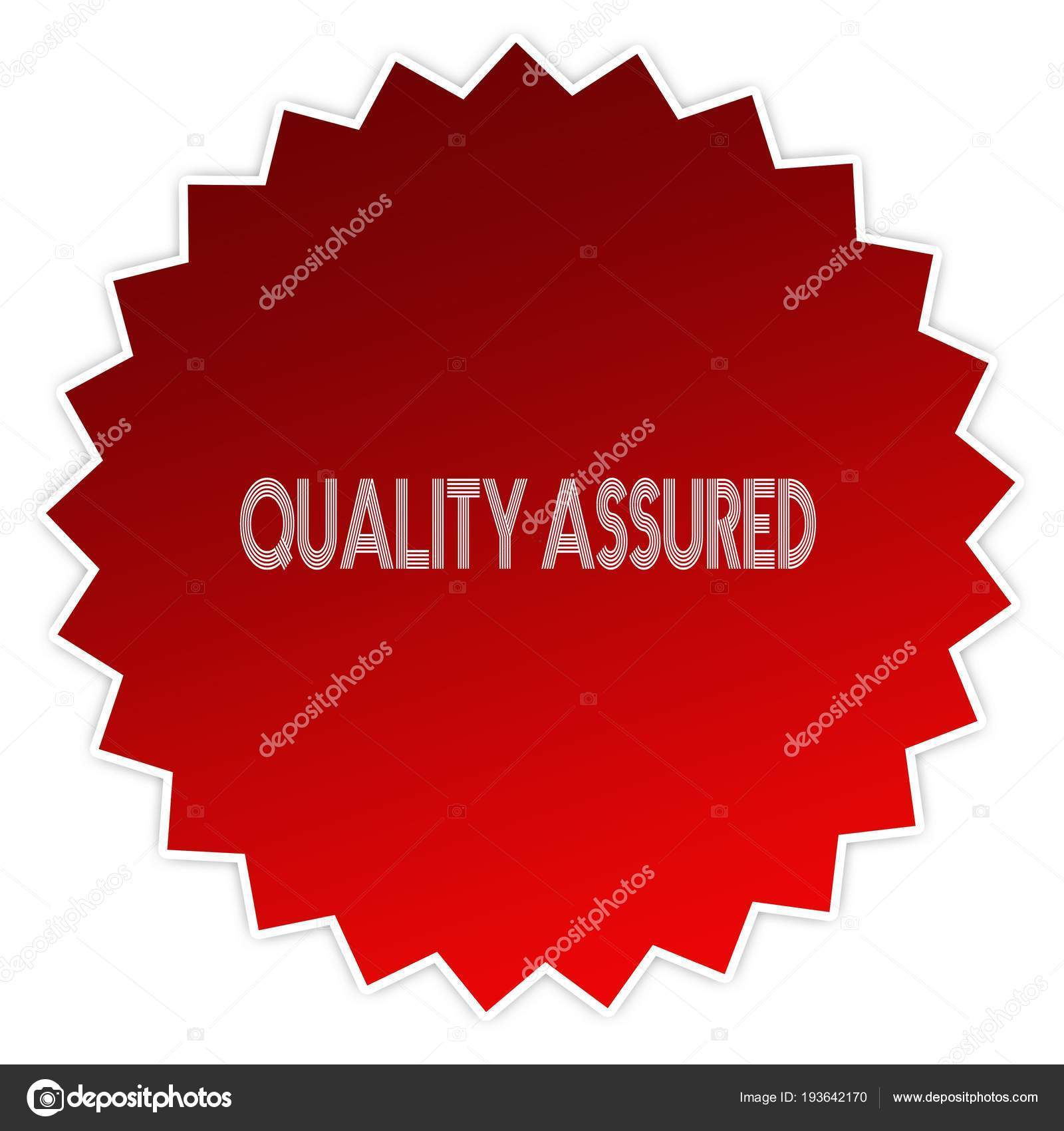 QUALITY ASSURED on red sticker label. — Stock Photo © ionutparvu #193642170