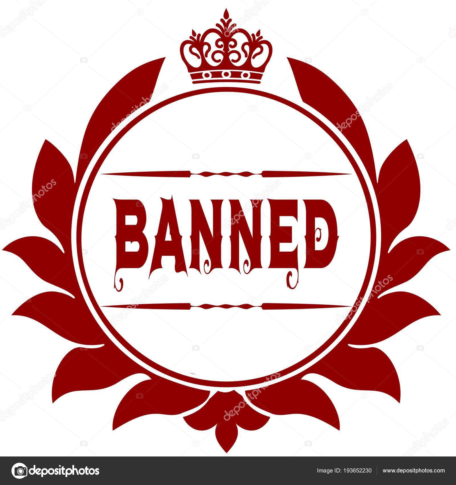 Old BANNED red seal. — Stock Photo © ionutparvu #193652230