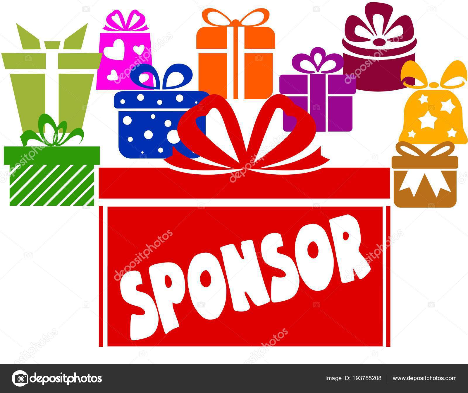 Gift boxes with SPONSOR text. — Stock Photo © ionutparvu #193755208