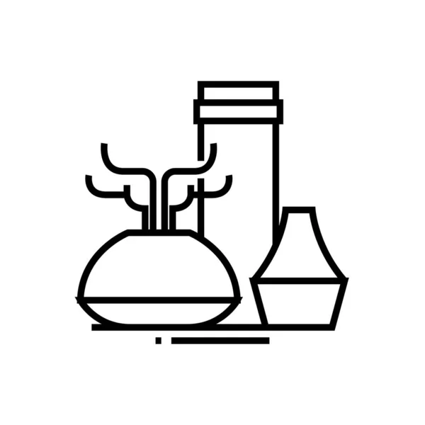 Chemistry industry line icon, concept sign, outline vector illustration, linear symbol. Stock ...
