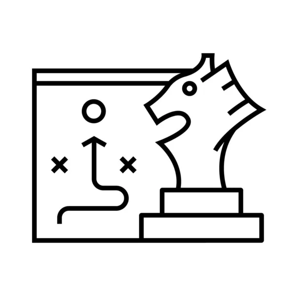 Chess horse line icon, concept sign, outline vector illustration, linear symbol. Stock Vector by ...