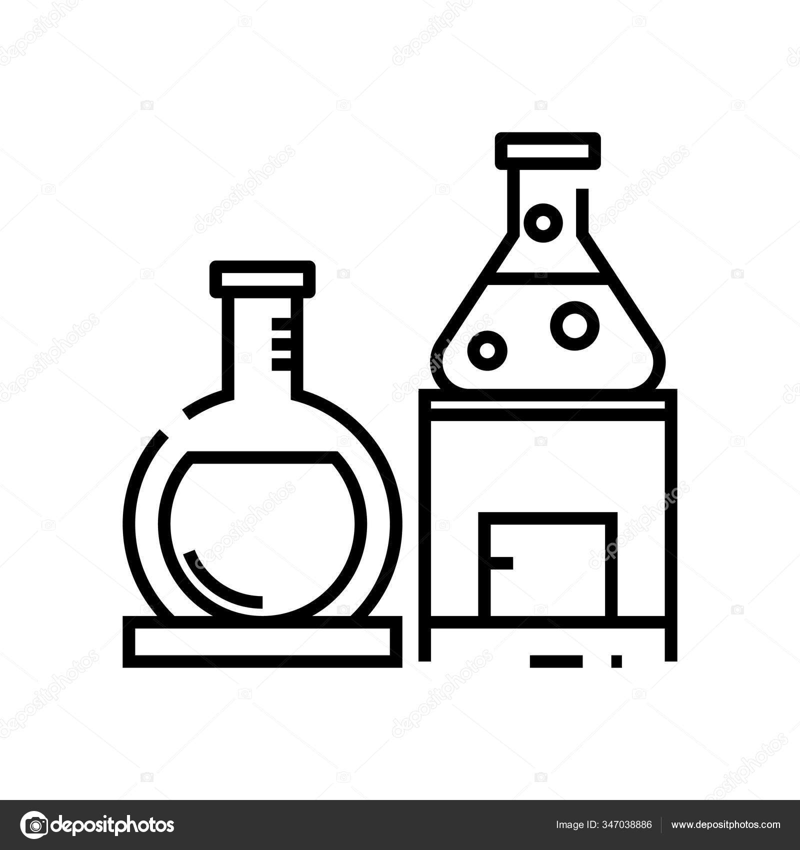 Chemistry Lab Clip Art Black And White