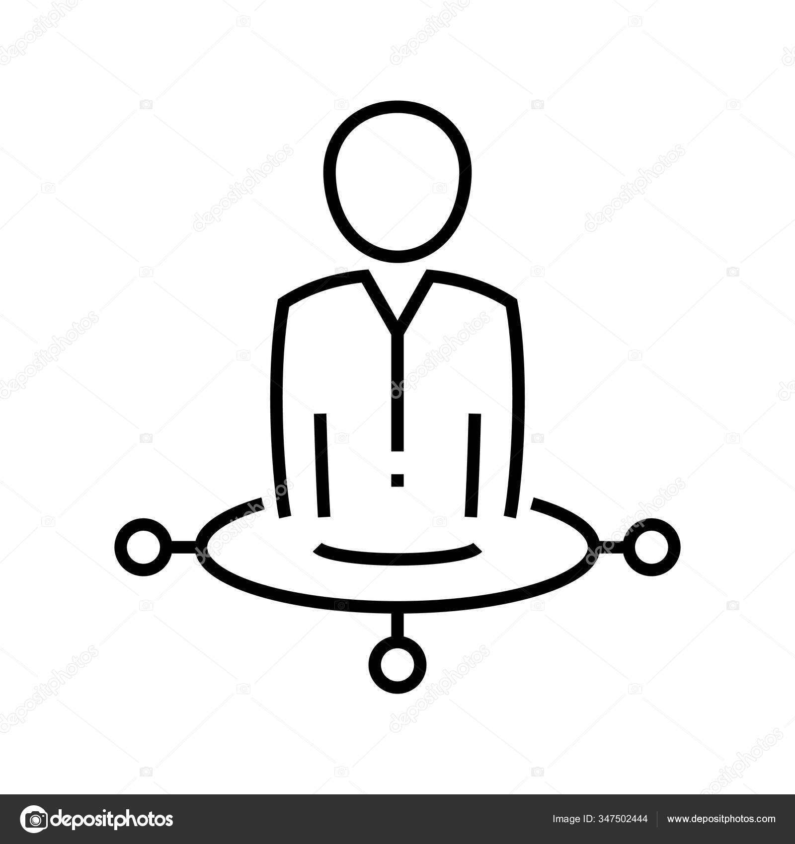 Different tasks line icon, concept sign, outline vector illustration ...