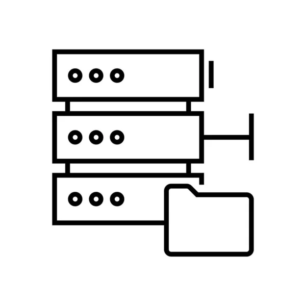 Network of computers line icon, concept sign, outline vector ...