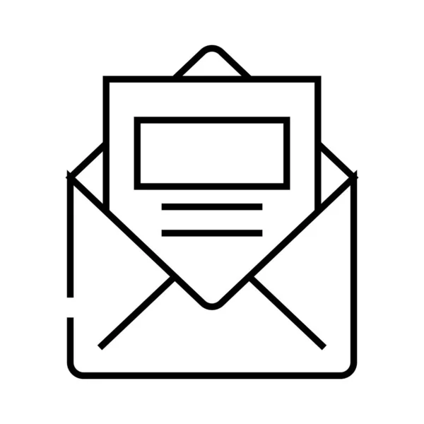 Email line icon, concept sign, outline vector illustration, linear ...