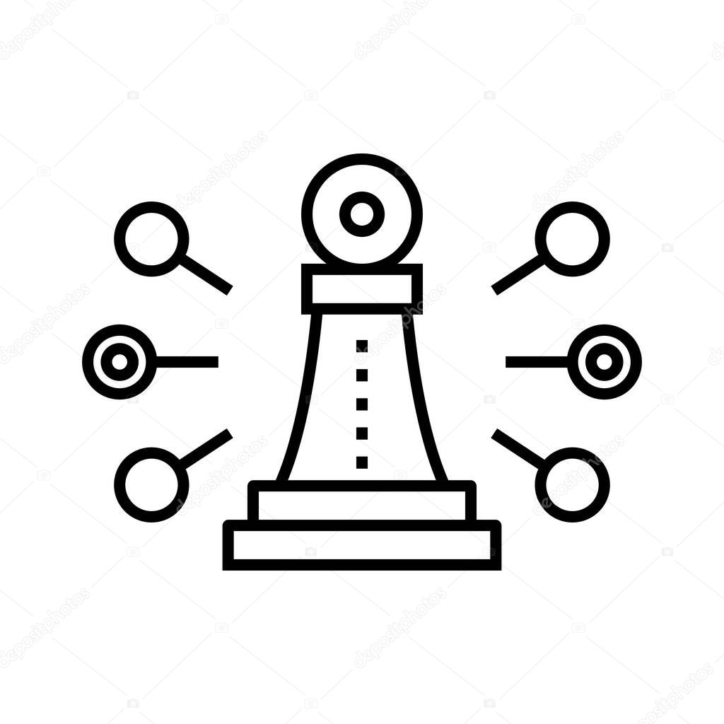 Icono de l nea de tareas peque as, signo de concepto, ilustraci n de vectores de contorno, s ...