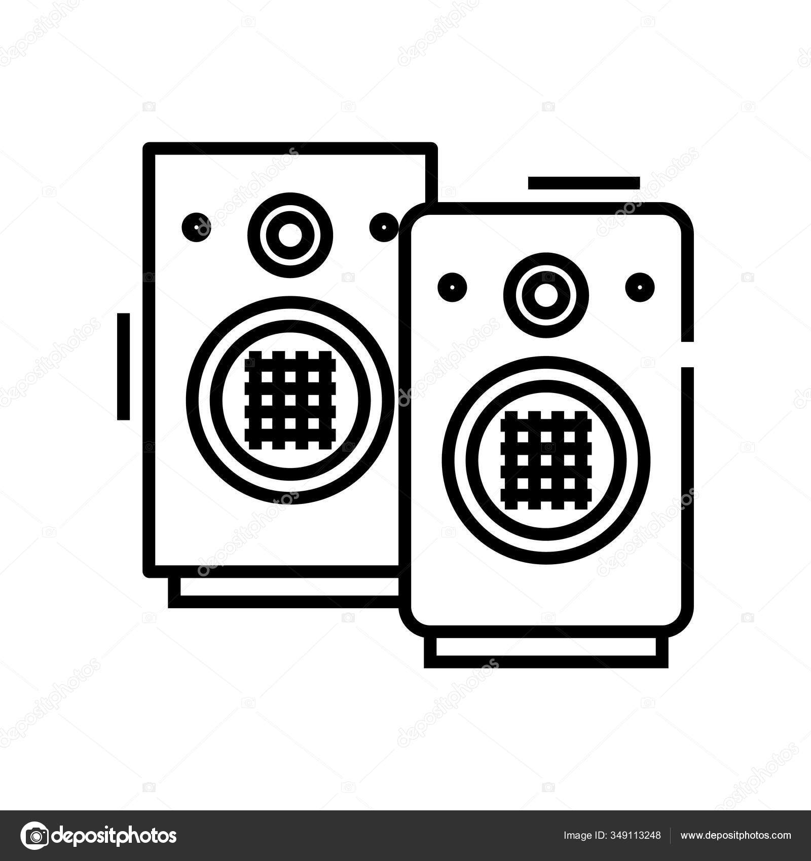 Music Bass Line Icon Concept Sign Outline Vector Illustration Linear Symbol Stock Vector By