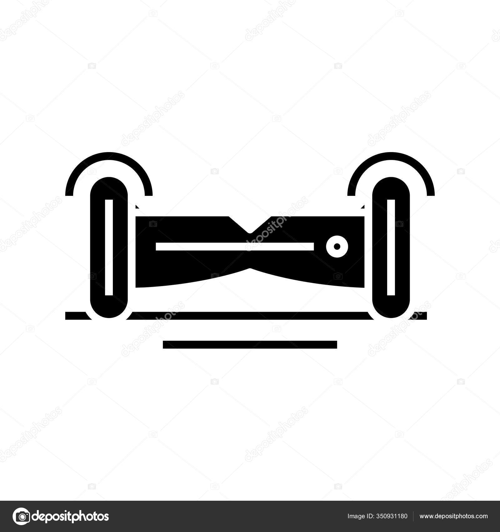 Segway black icon, concept illustration, vector flat symbol, glyph sign ...