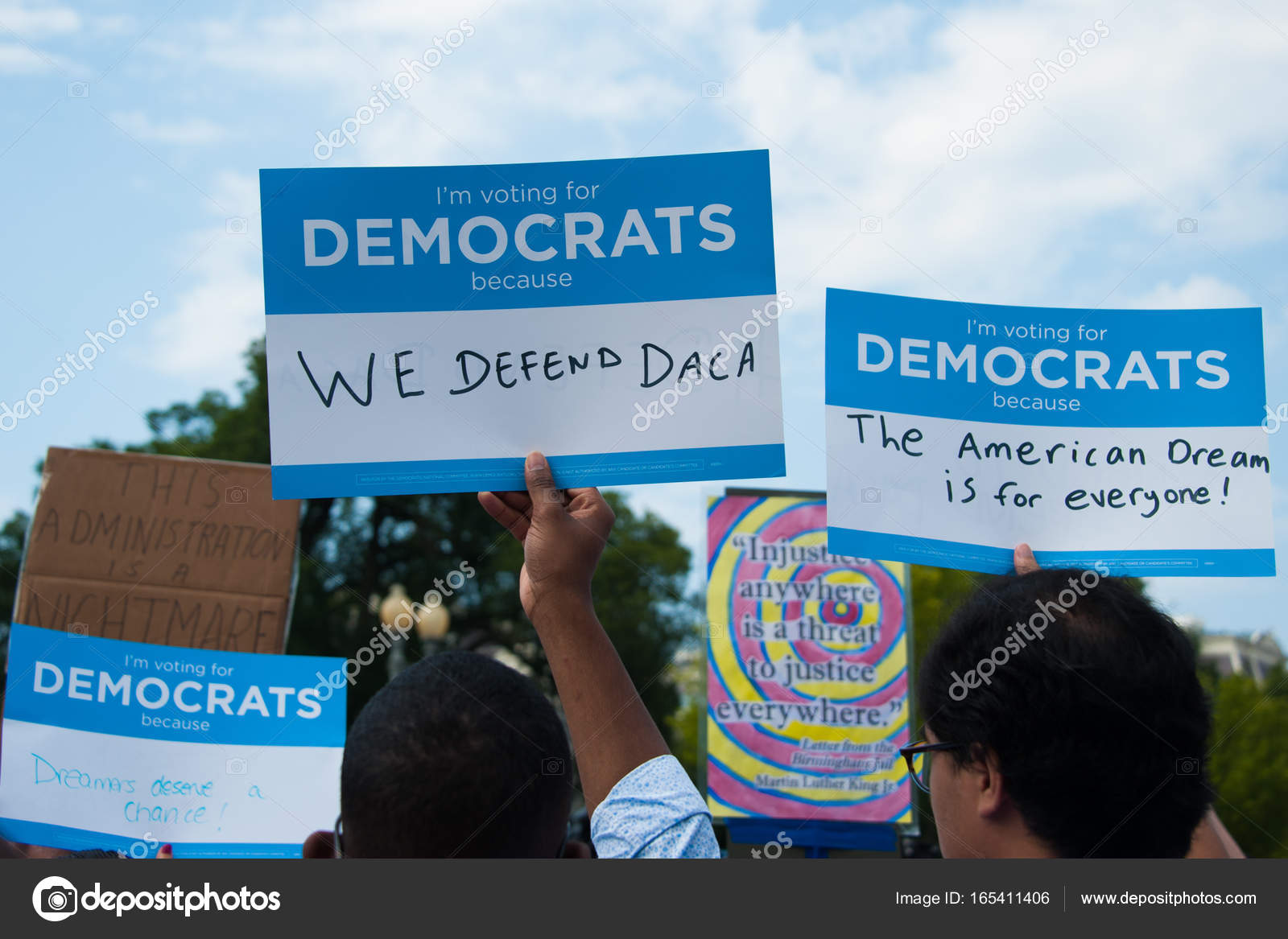 Protesting the end of DACA — Stock Editorial Photo © renaschild #165411406