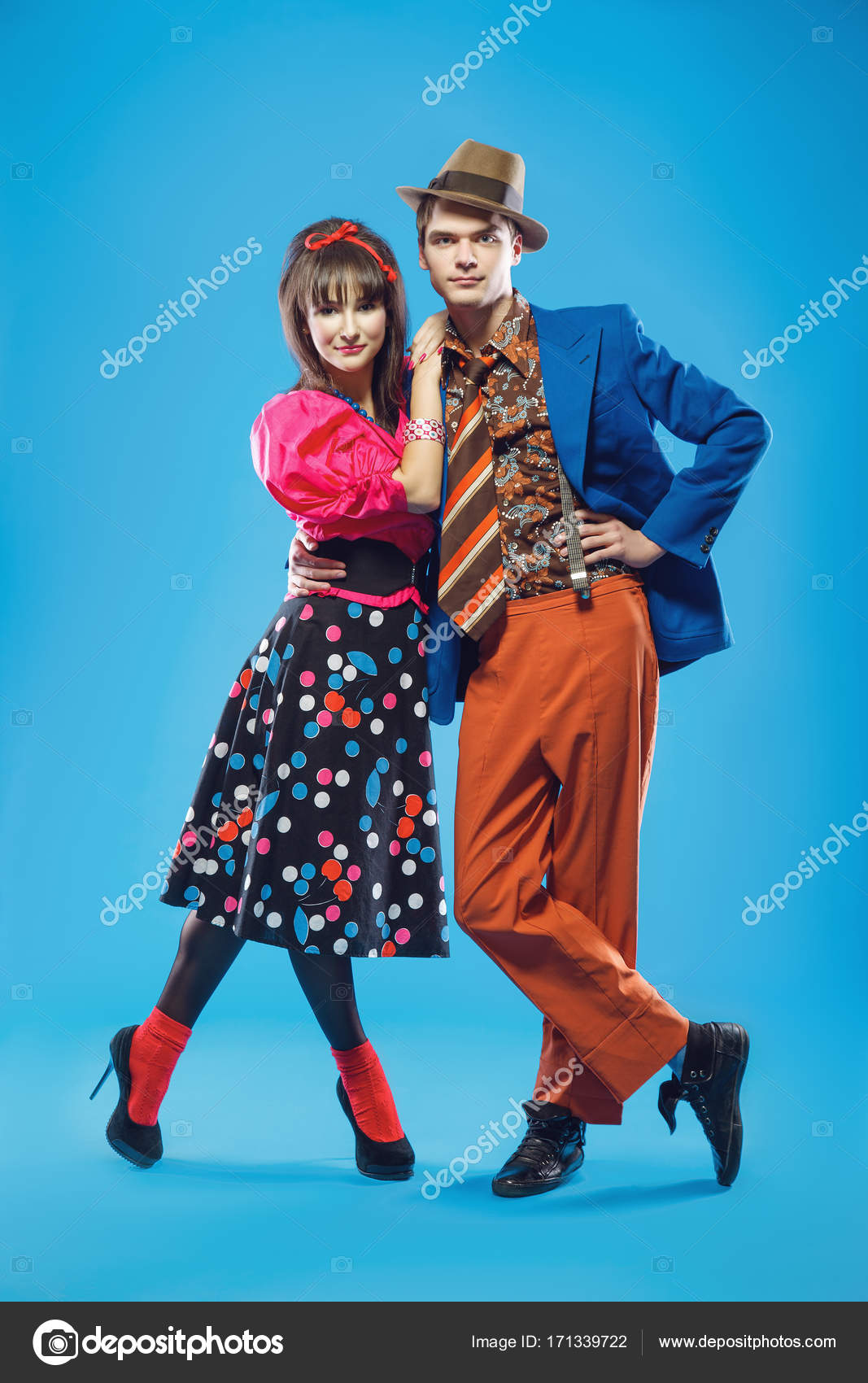 Young retro couple — Stock Photo © mike_laptev #171339722