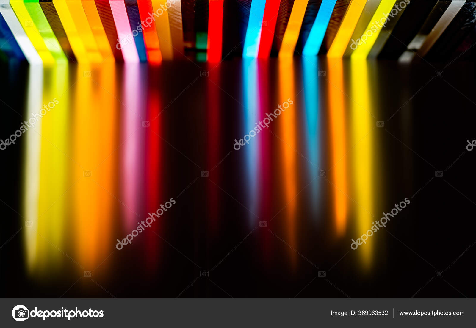 Light Stack Different Colours Cast Acrylic Sheet Black Background Stock ...