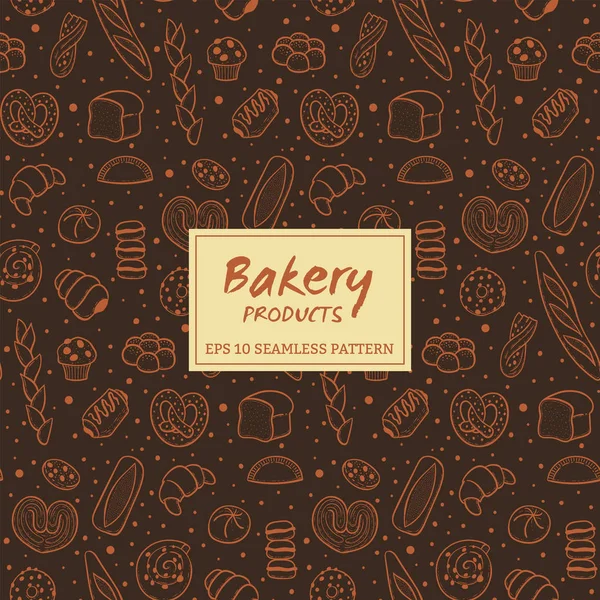 Baked goods background Vector Art Stock Images | Depositphotos