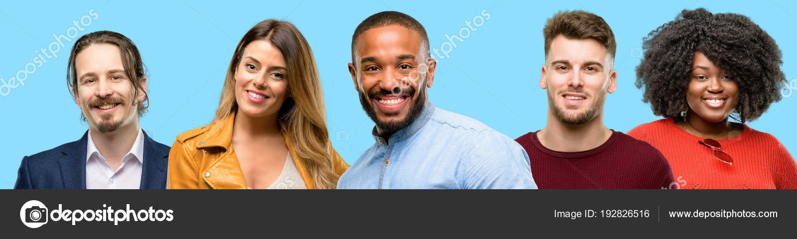 Group Mixed People Women Men Confident Happy Big Natural Smile — Stock ...