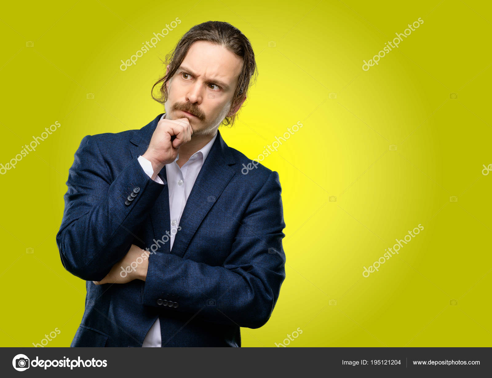 Handsome Young Man Doubt Expression Confuse Wonder Concept Uncertain ...