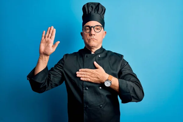 Senior Beautiful Grey Haired Chef Woman Wearing Cooker Uniform Hat ...