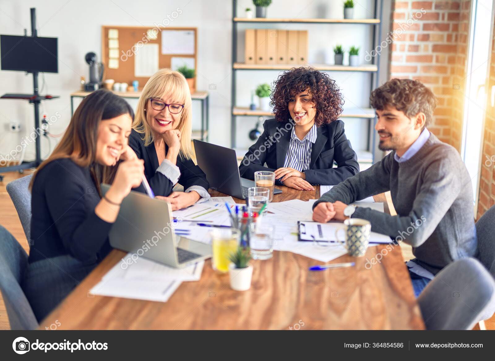 Group Business Workers Smiling Happy Confident Working Together Smile ... Group Business Workers Smiling Happy Confident Working Together Smile ...