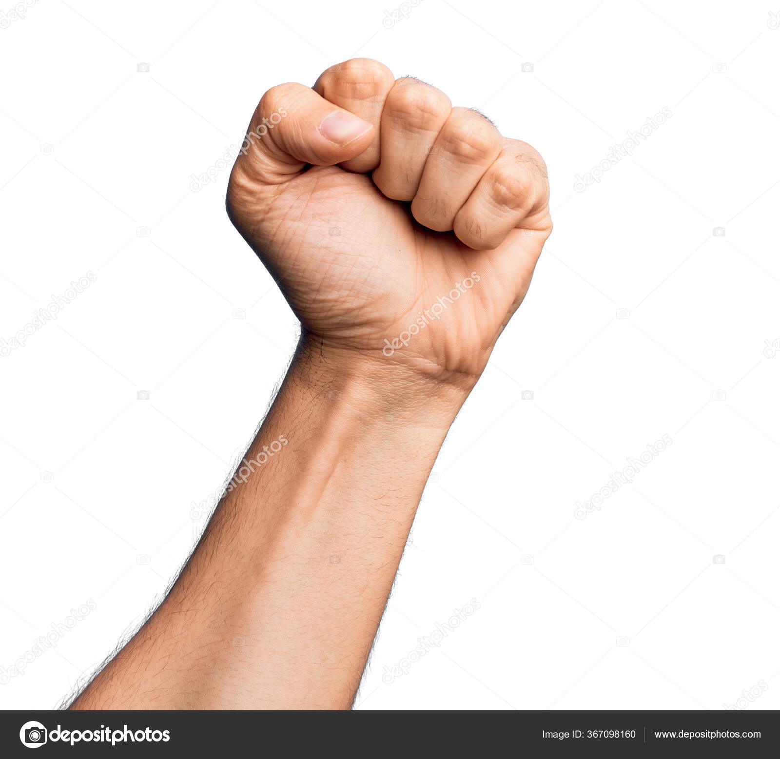 Hand Caucasian Young Man Showing Fingers Isolated White Background ...