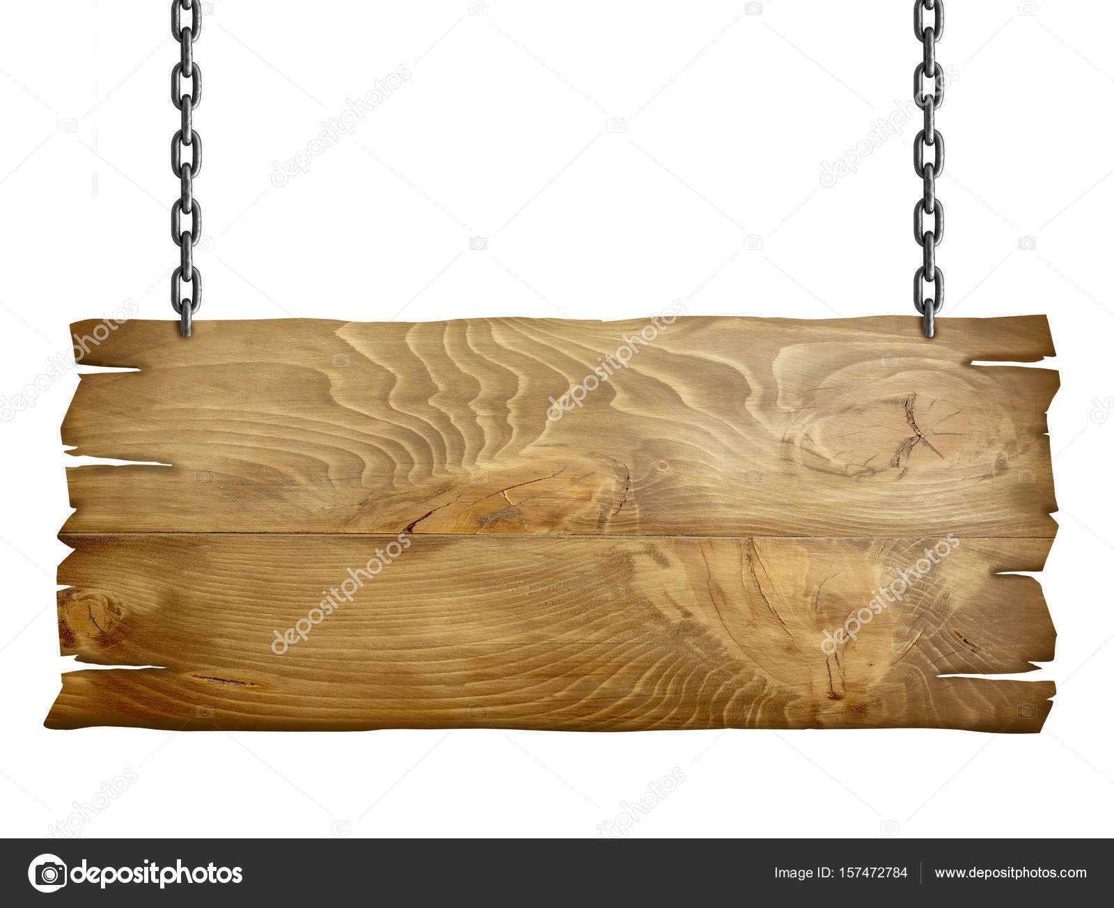 Wooden sign with chain — Stock Photo © kornienkoalex #157472784
