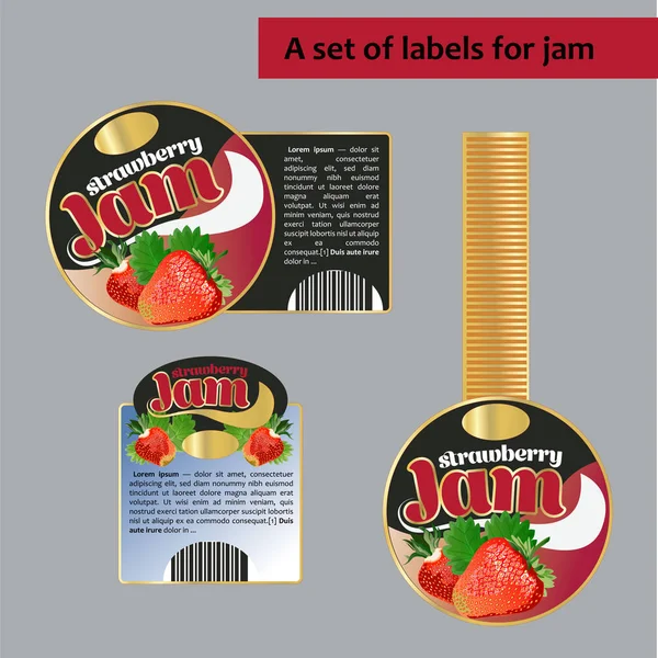 Strawberry jam label Vector Images, Royalty-free Strawberry jam label ...