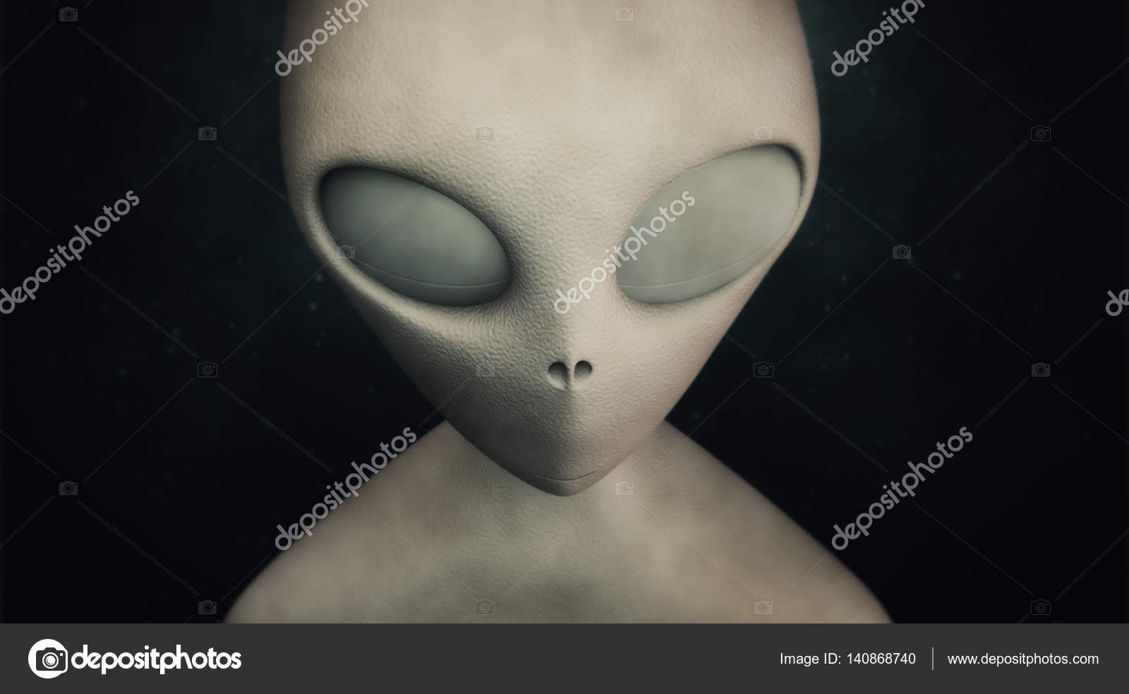 Alien head with big eyes Stock Photo by ©ras-slava 140868740