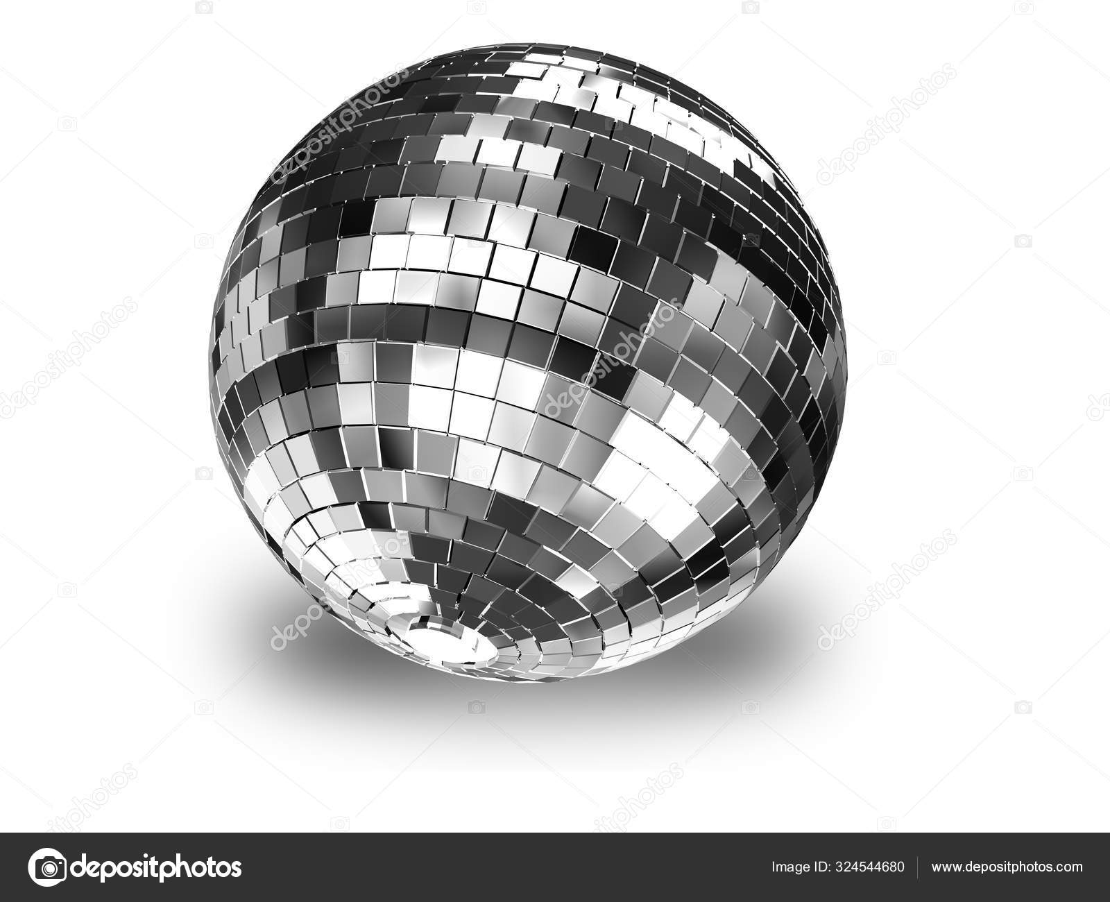 Render 3d illustration of disco ball isolated on white. Stock Photo by ...