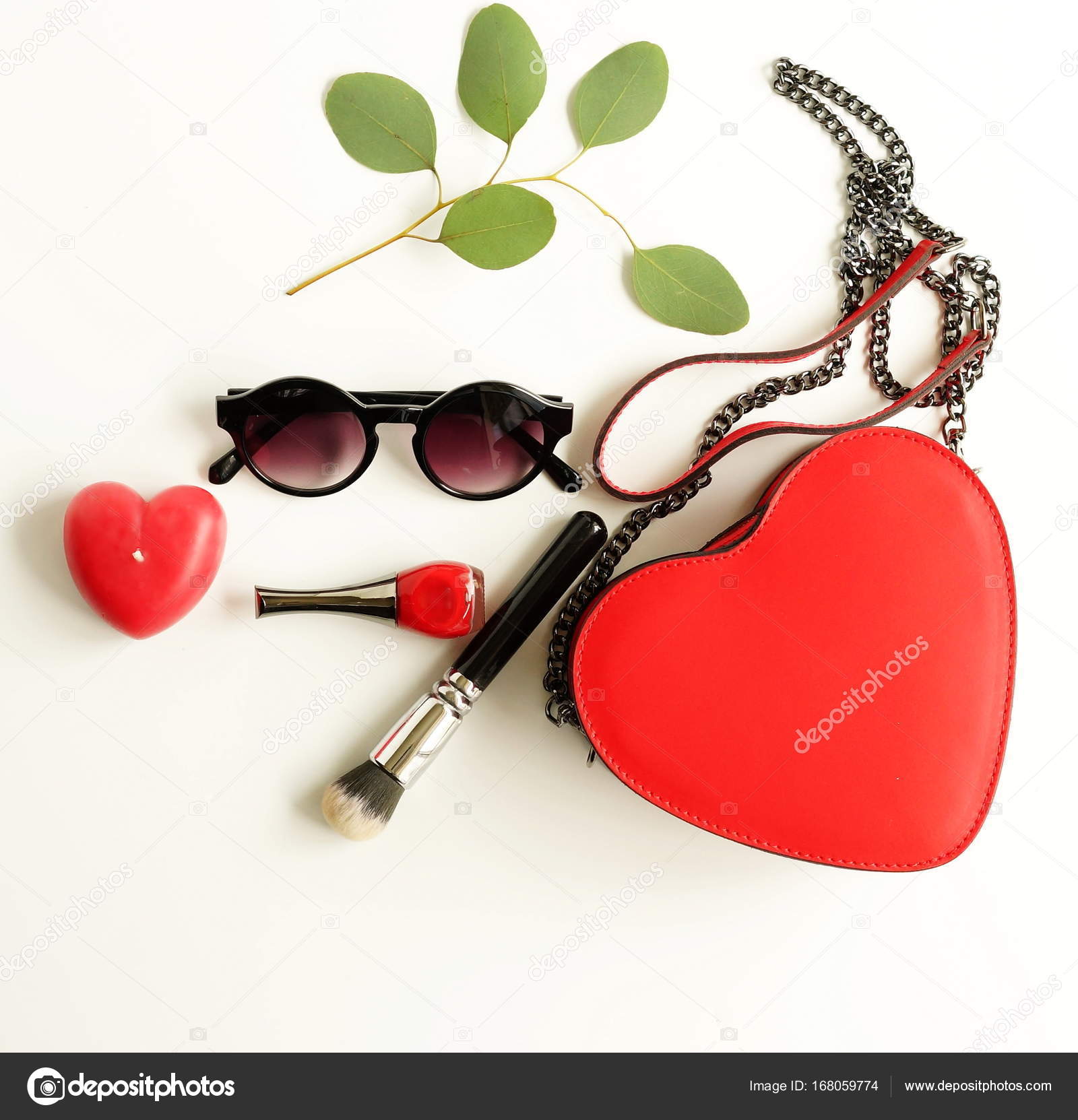 Cute feminine stuff on white background Stock Photo by ©Si-27star 168059774