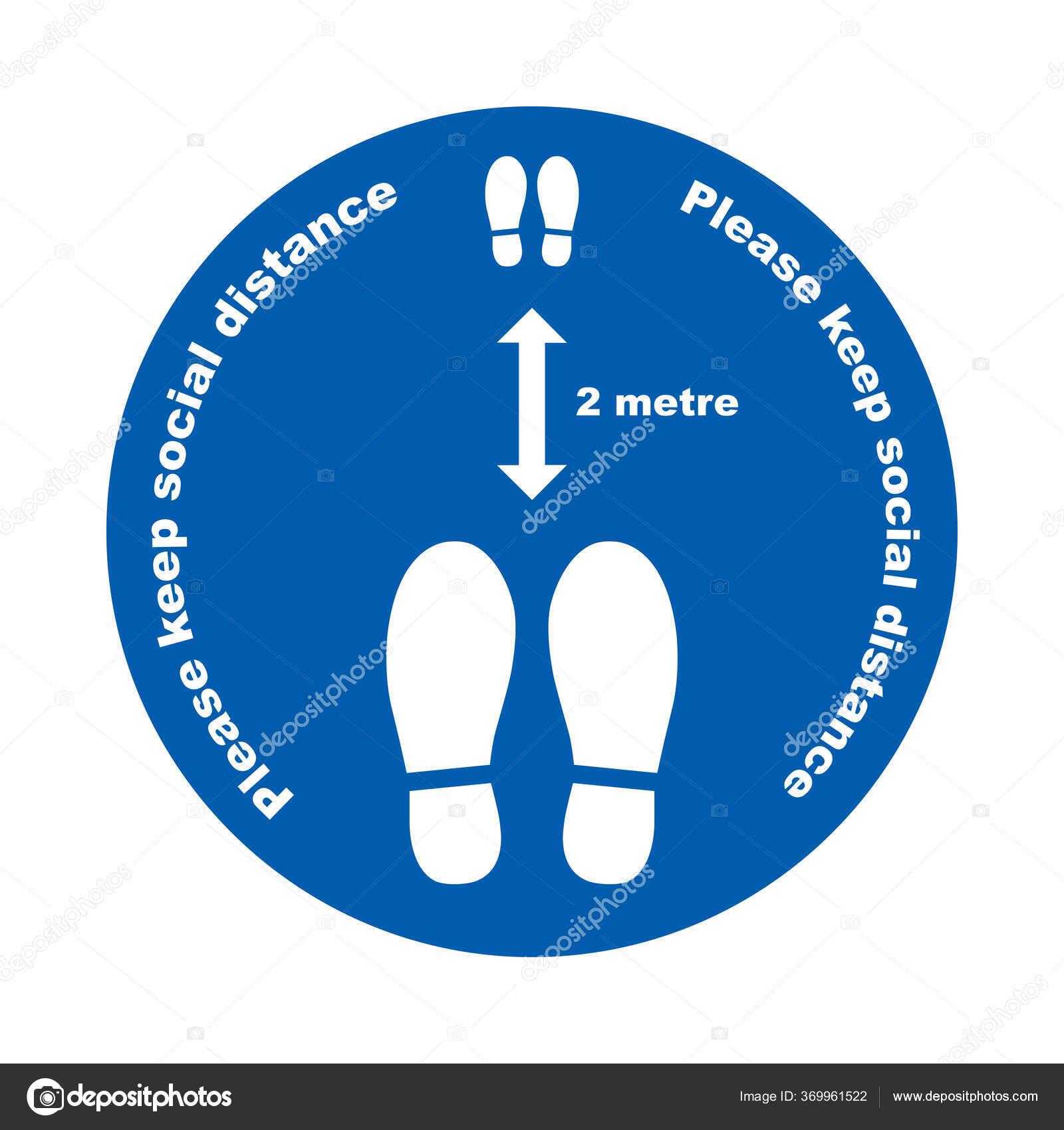 Please Keep Social Distance Sign Symbol Vector Design Isolated White ...
