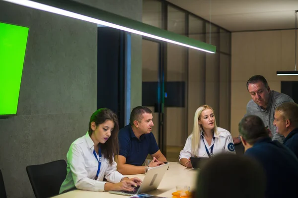 Security Guard Monitoring Modern Cctv Cameras Surveillance Room Group ...