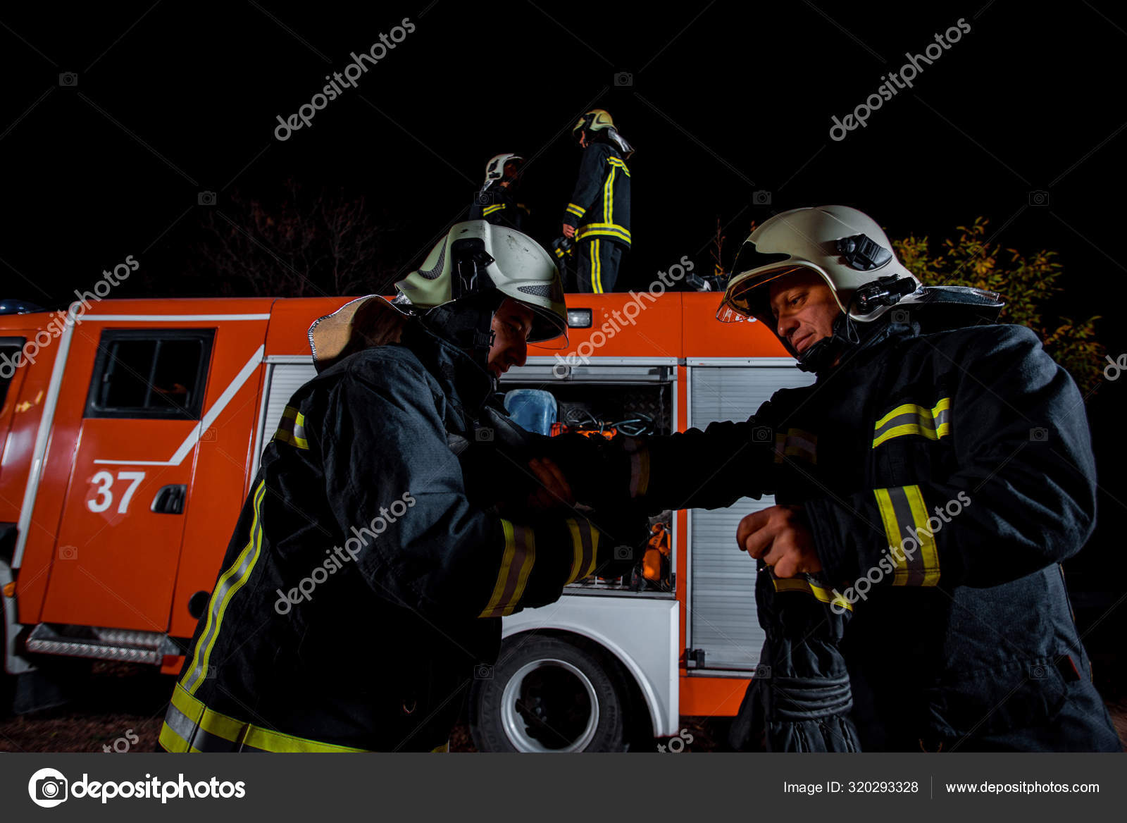 Firefighting operation Stock Photo by ©gorgev 320293328