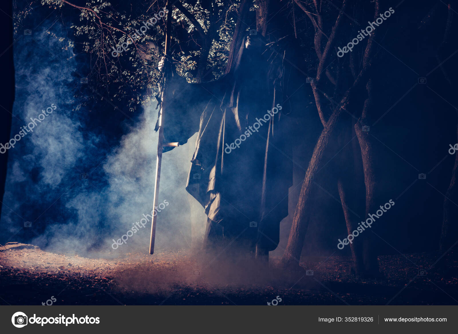 Grim Reaper In Forest