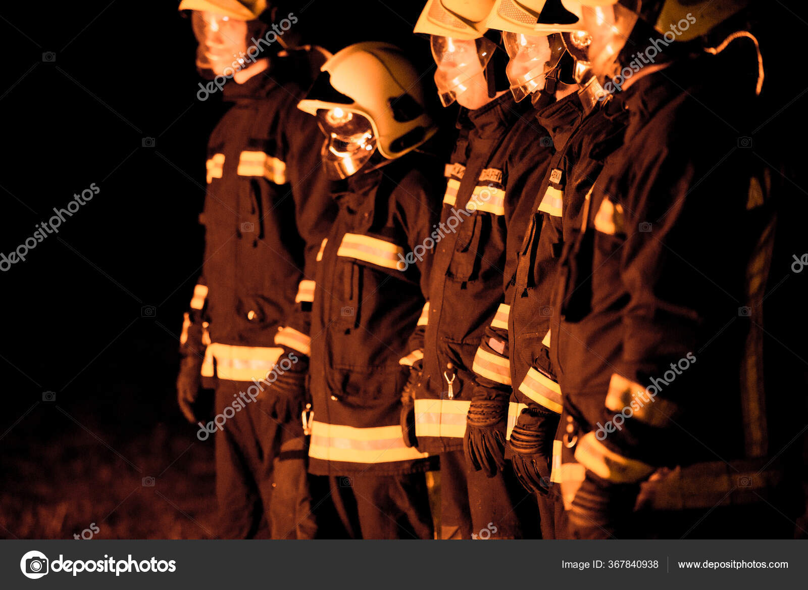 Firemen Preparing Plan Extinguishing Flames Stock Photo by ©gorgev ...