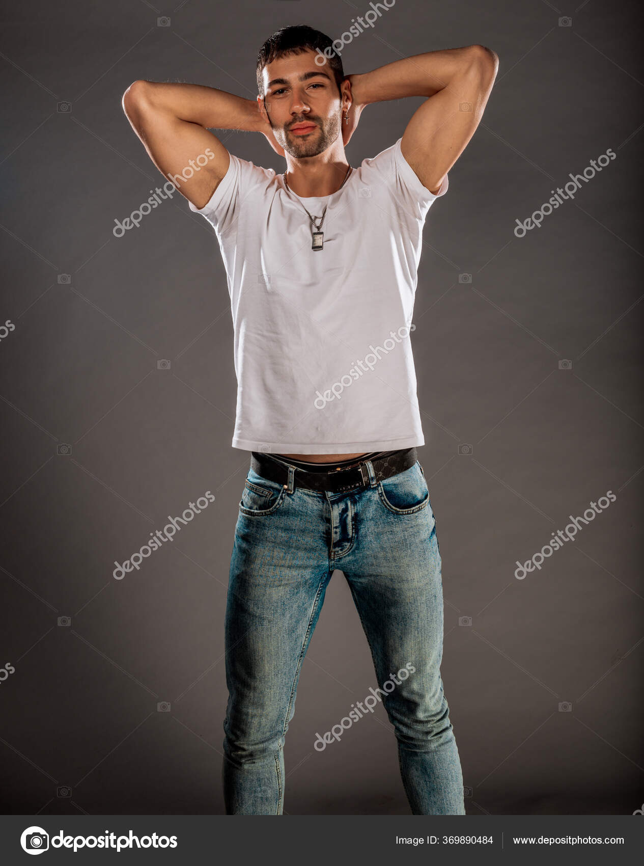 Body Shot Attractive Male Model Posing Modern Style Clothing Stock ... Body Shot Attractive Male Model Posing Modern Style Clothing Stock ...