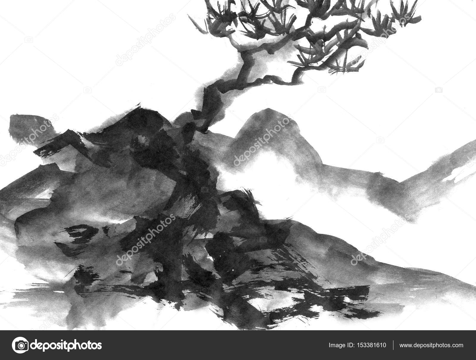 Traditional Japanese Ink Painting