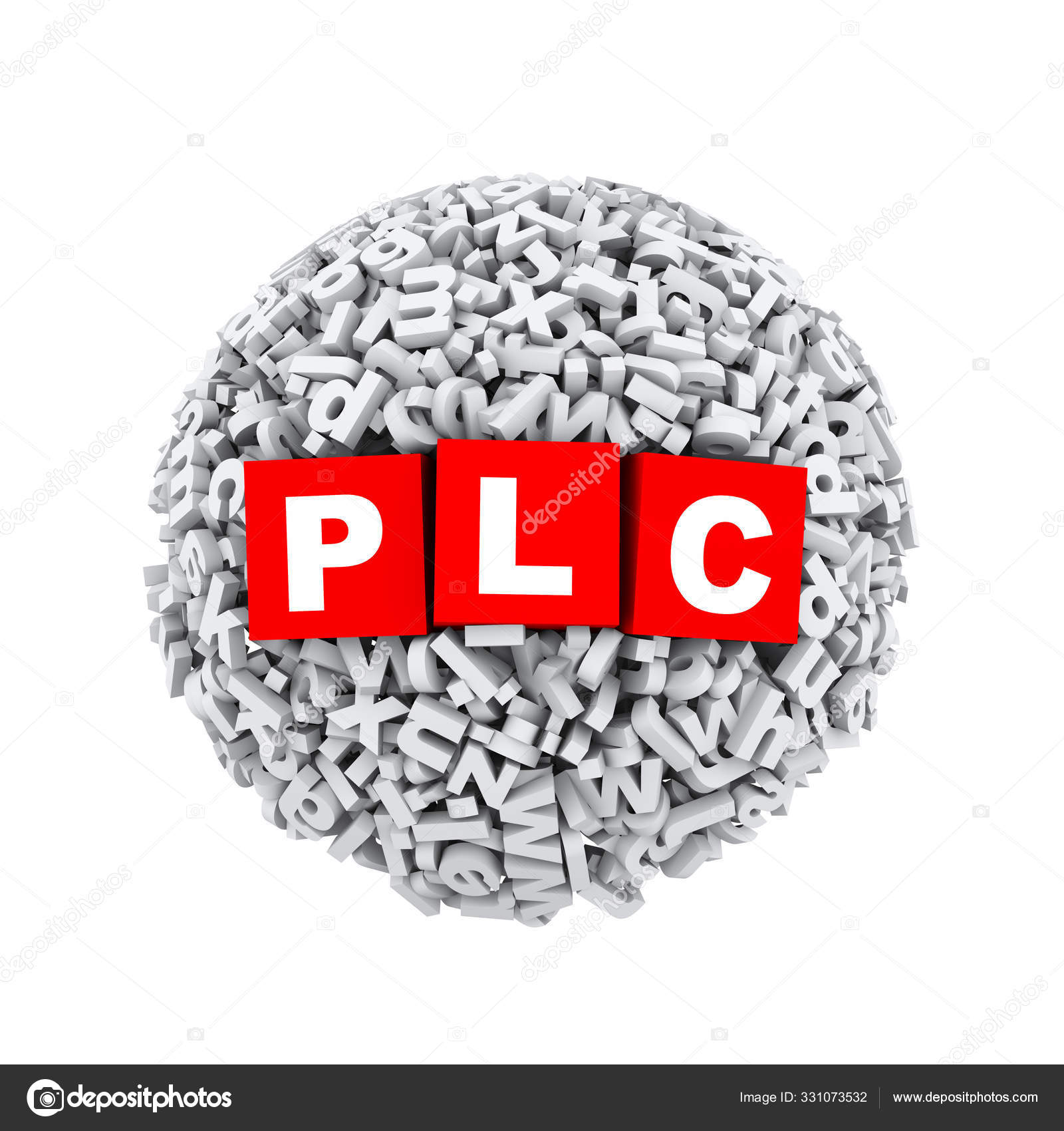 3d alphabet letter character sphere ball plc — Stock Photo © nasirkhan ...
