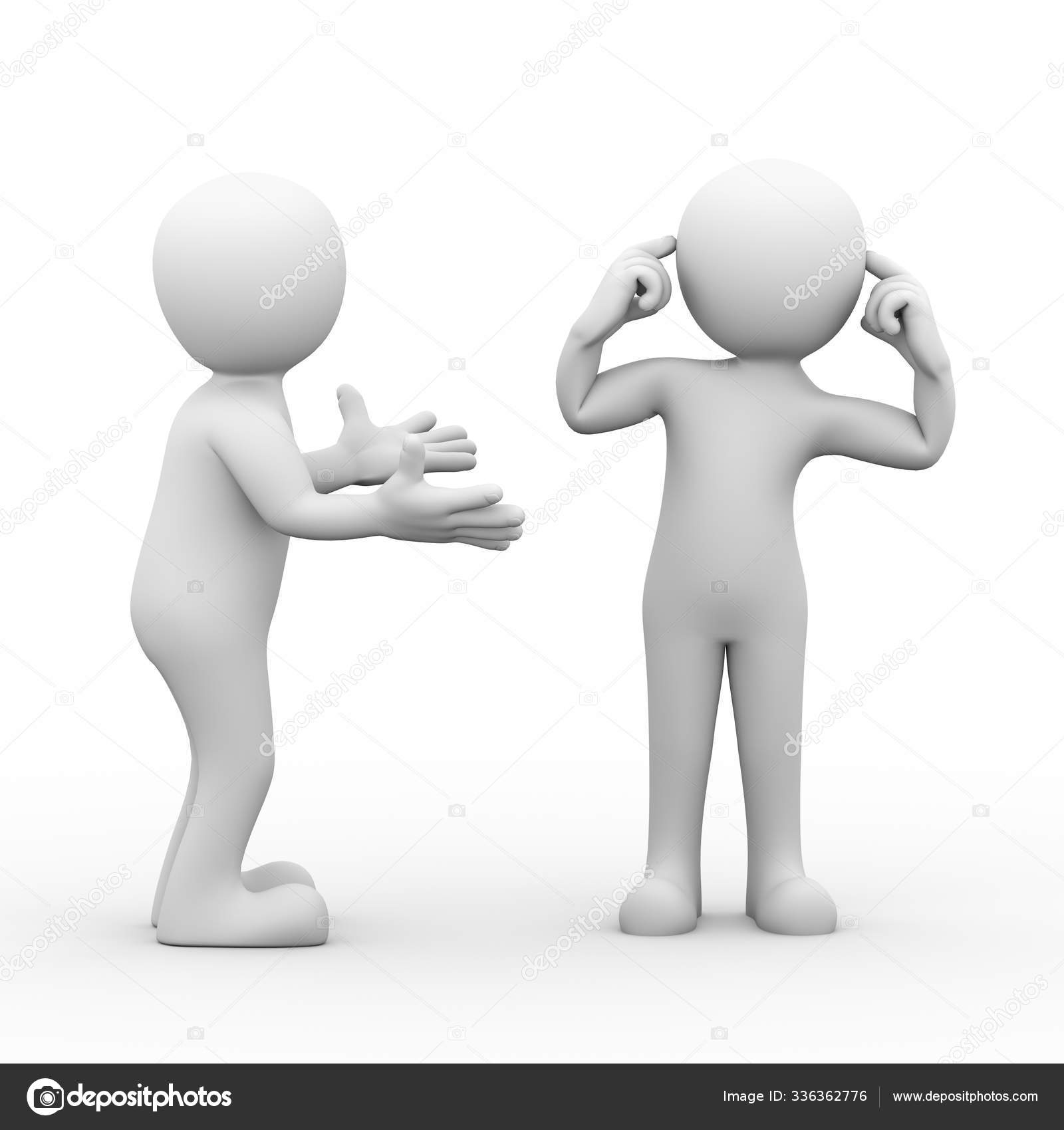 3d conflict dispute between people Stock Photo by ©nasirkhan 336362776