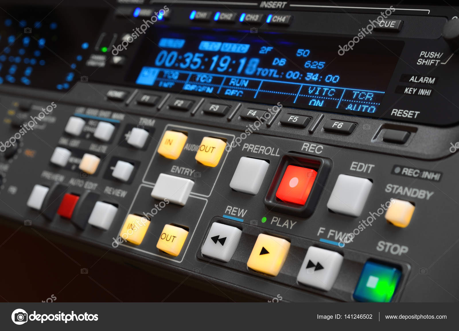 Professional video recorder. Control panel — Stock Photo © DF_kom ...