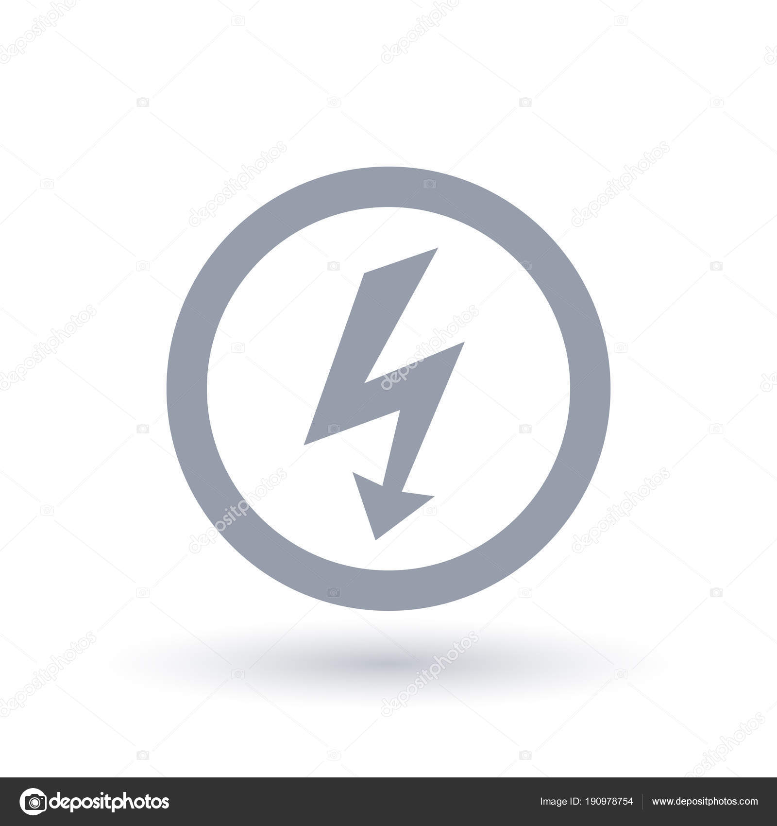 Flash and arrow symbol | Arrow bolt icon. Electric flash symbol ...