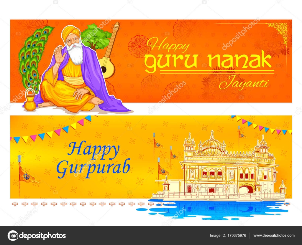 Gurpurab Celebration Illustration Of Happy Gurpurab, Guru Nanak