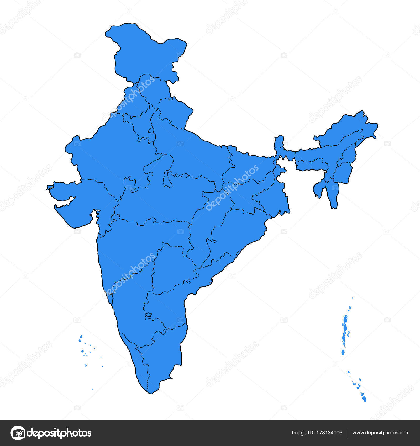 Mapa De Los Estados De La India Geografía De La India Wikipedia, La