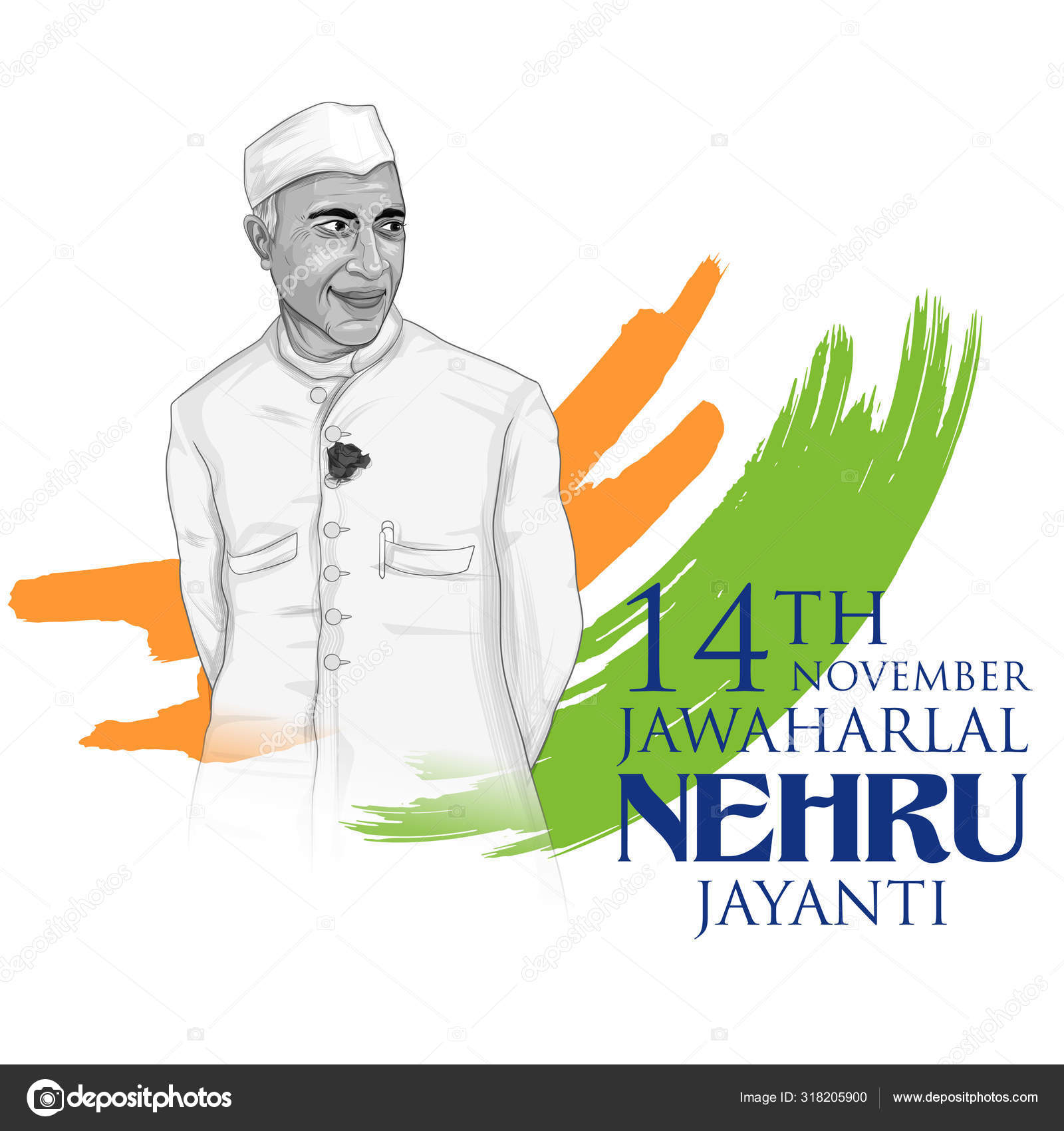 Indian background with Nation Hero and Freedom Fighter Jawaharlal Nehru ...