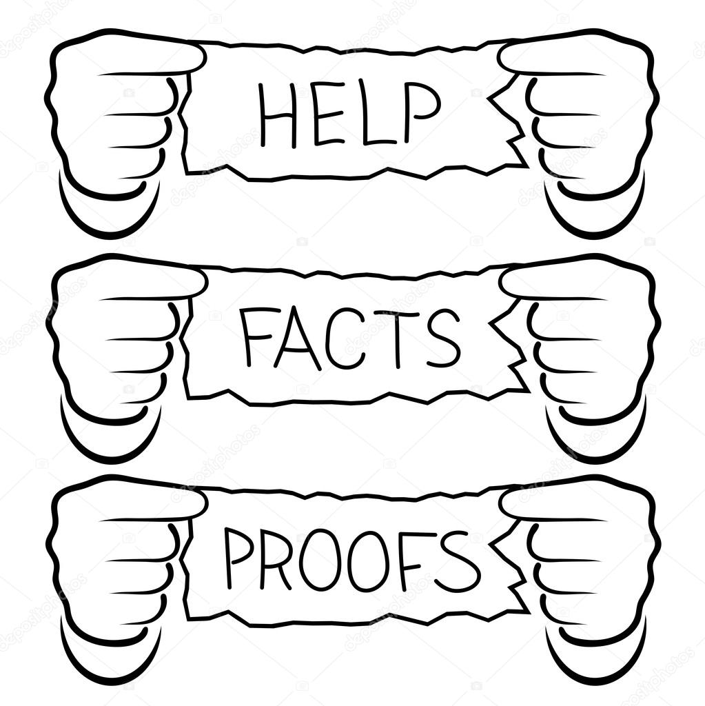 Hands hold a banner with text Stock Vector Image by ©matc #125463636